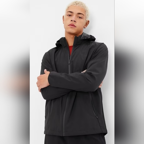 GAP | Jackets & Coats | Nwt Mens Gapfit Active Jacket Large Black ...